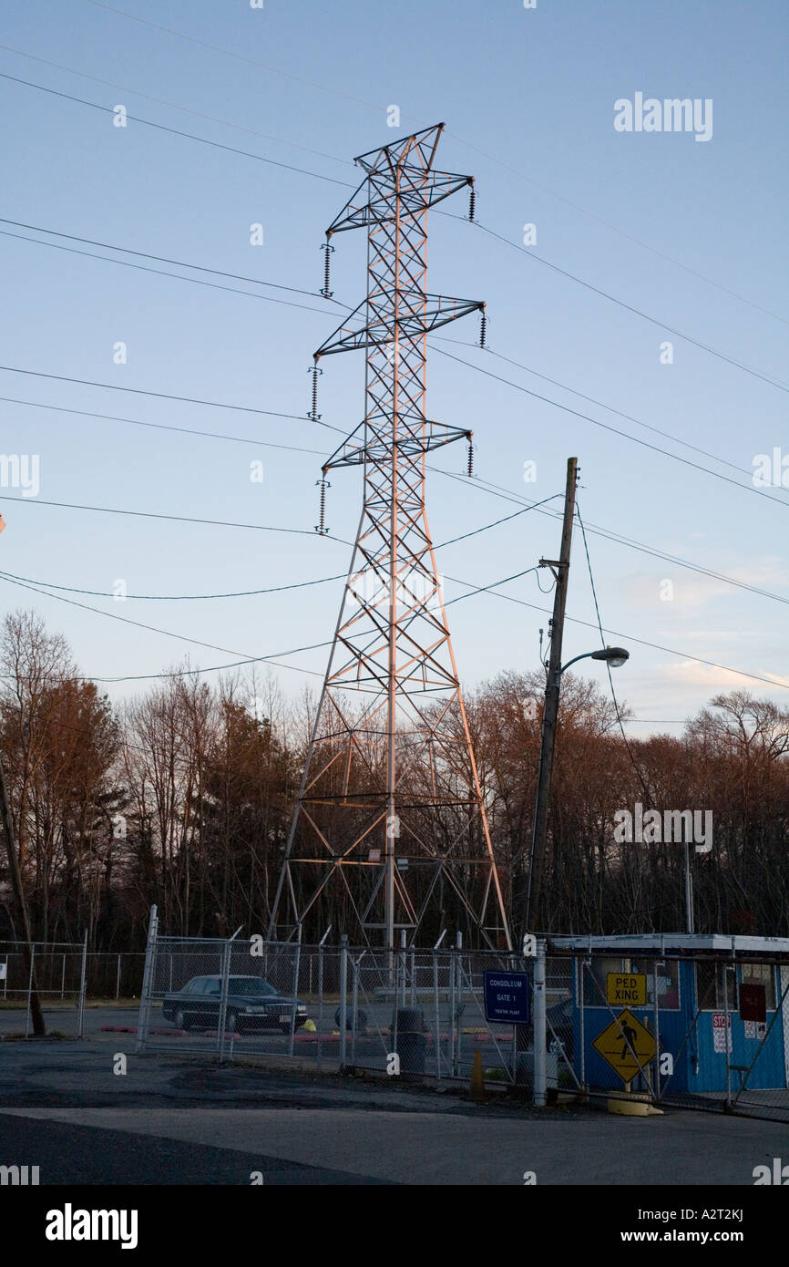 Electricity pylon New Jersey USA Stock Photo - Alamy