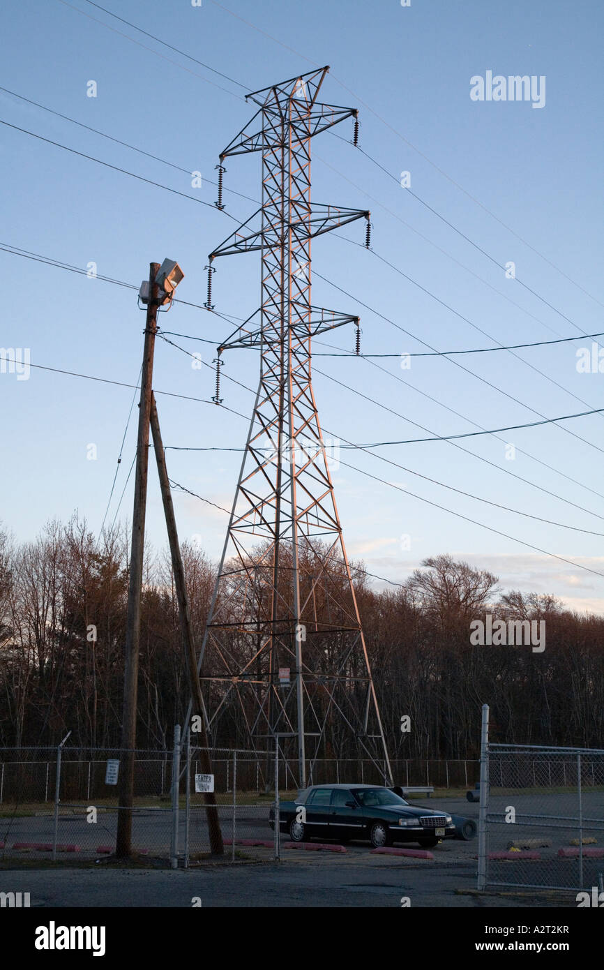 Electricity pylon in New Jersey, USA Stock Photo - Alamy