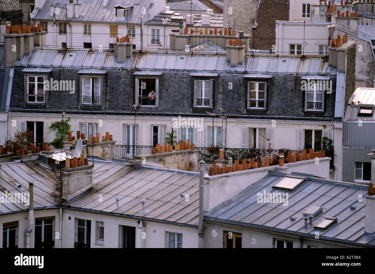 France, Paris, rooftops of Paris Stock Photo - Alamy
