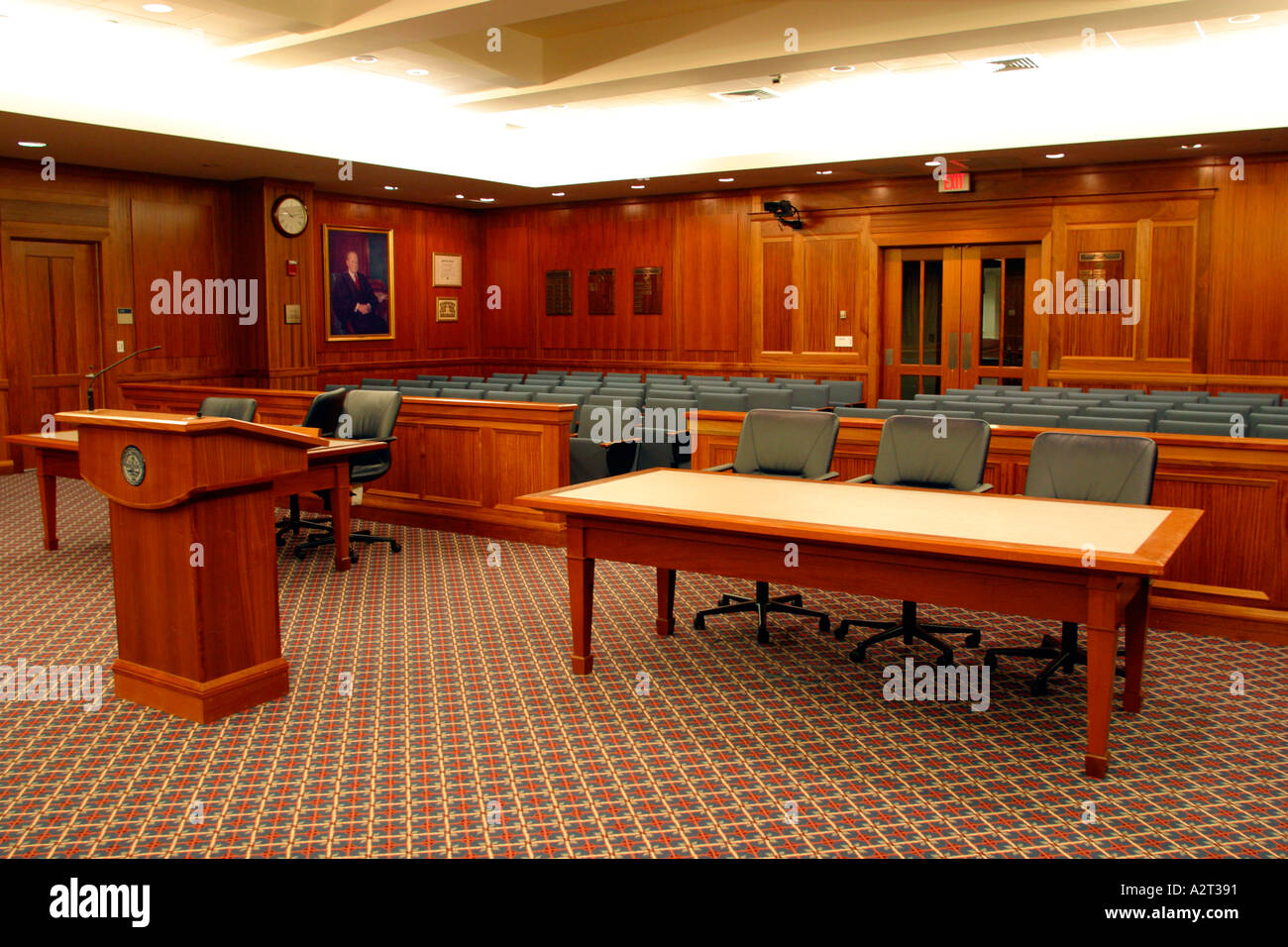 Courtroom interior hi-res stock photography and images - Alamy