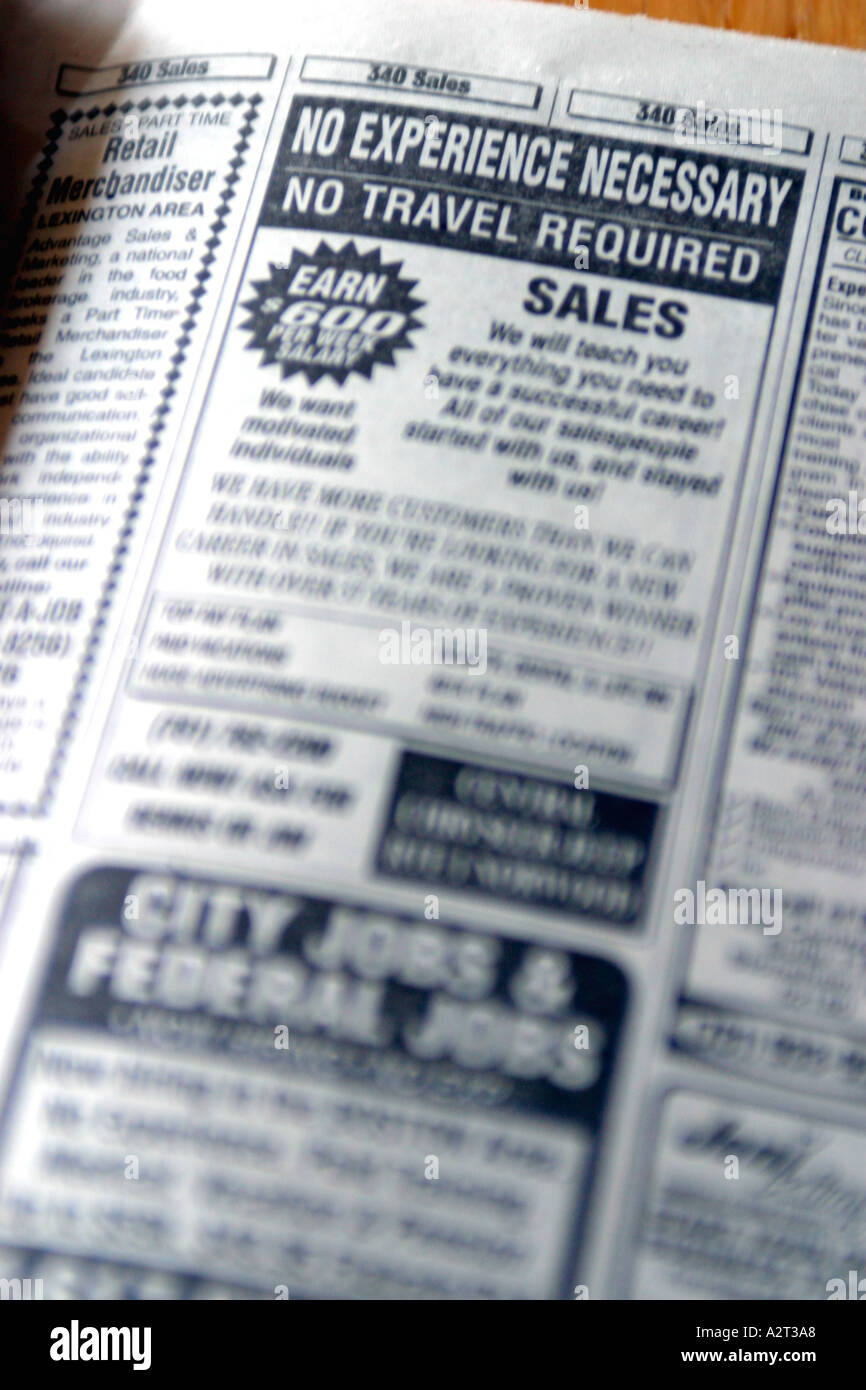 Help Wanted Newspaper