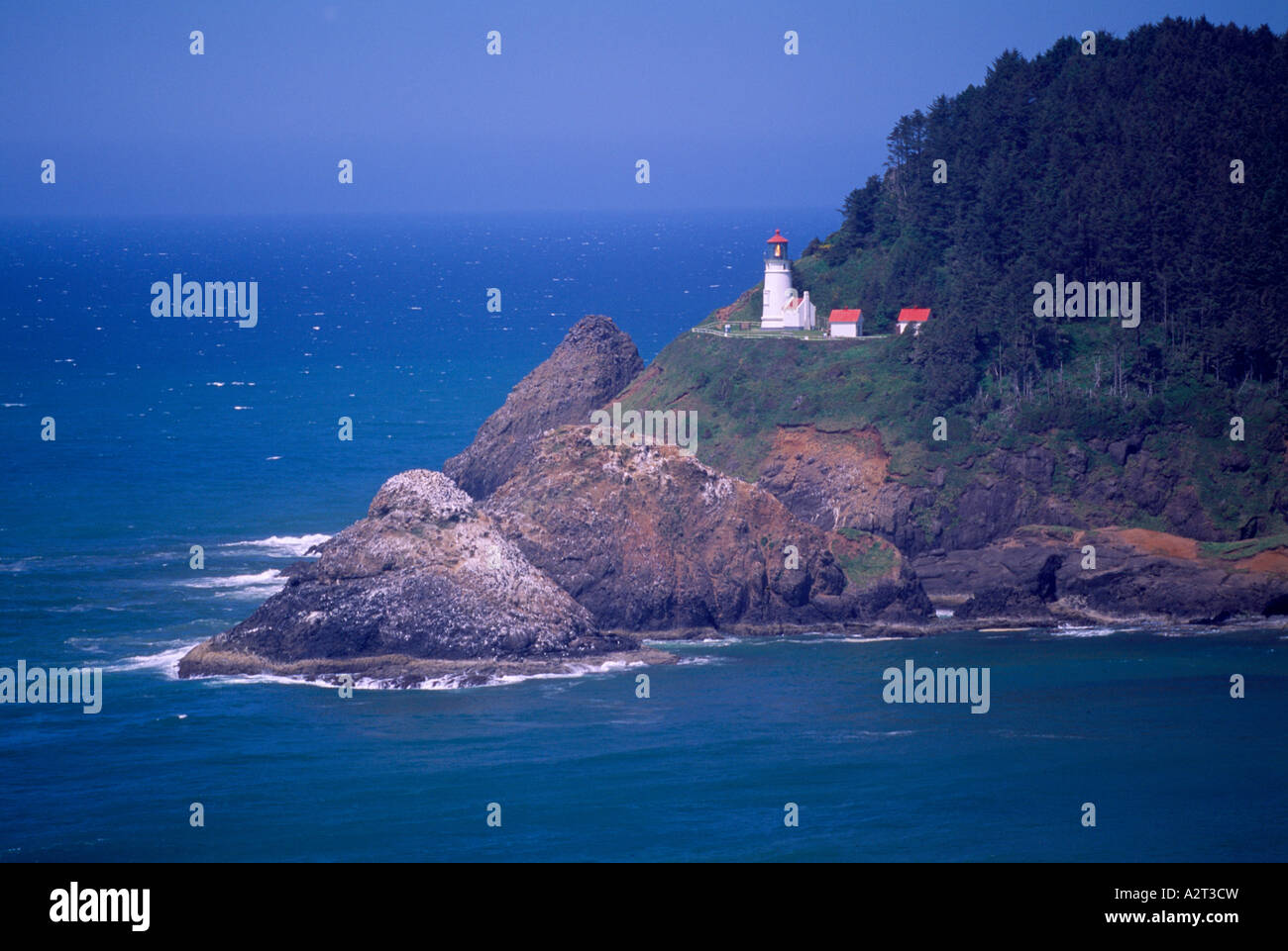 The "Heceta Head" Lighthouse (built in 1894) north of Florence Oregon ...
