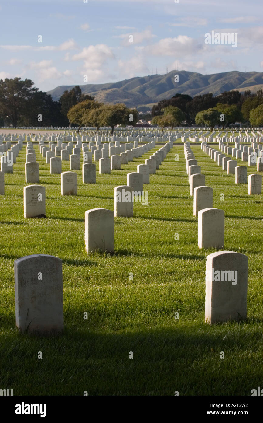 Golden Gate National Cemetery with San Bruno Mountain in the background ...