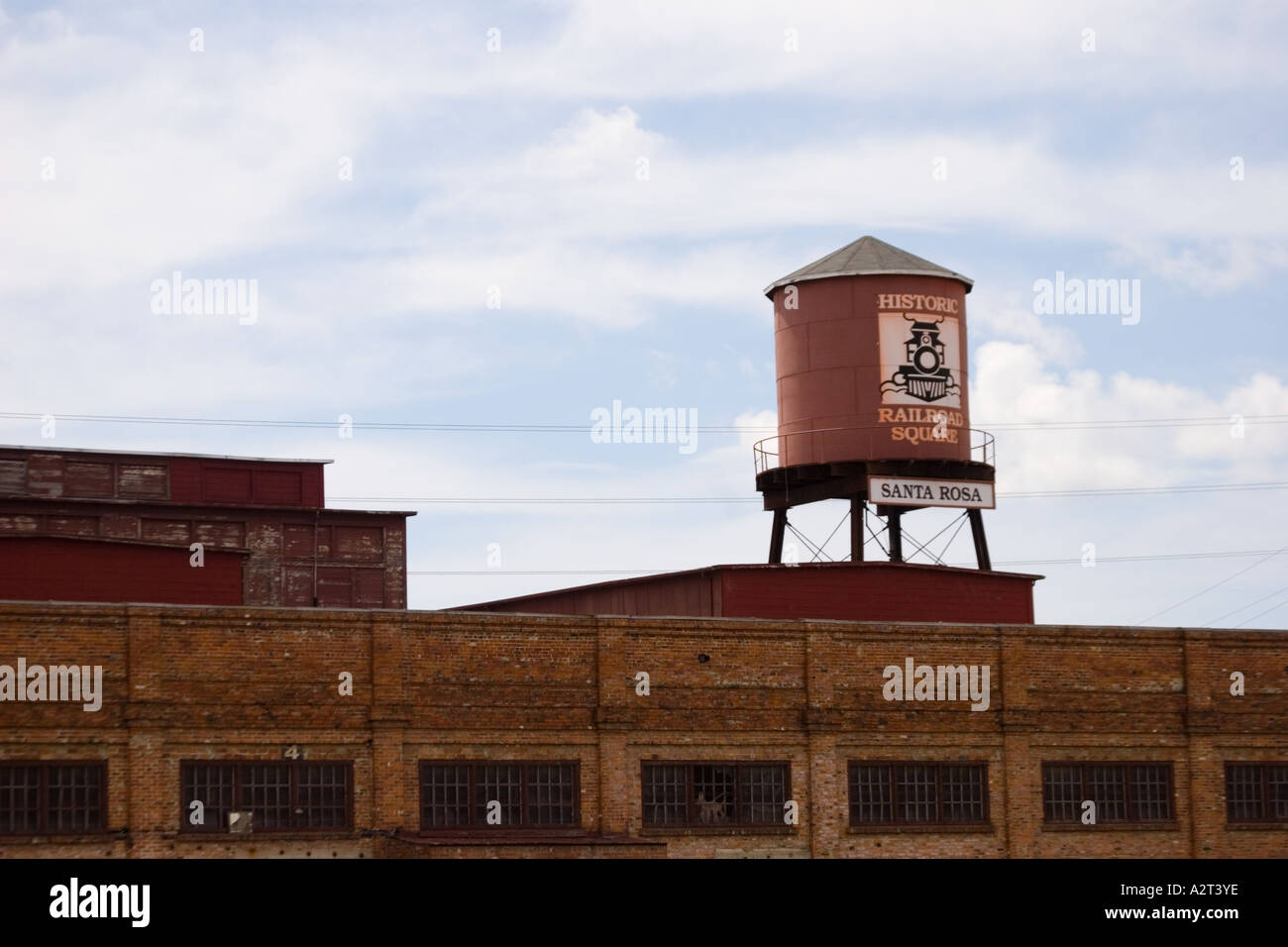Water tower at Historic Railroad Square in Santa Rosa Sonoma County ...