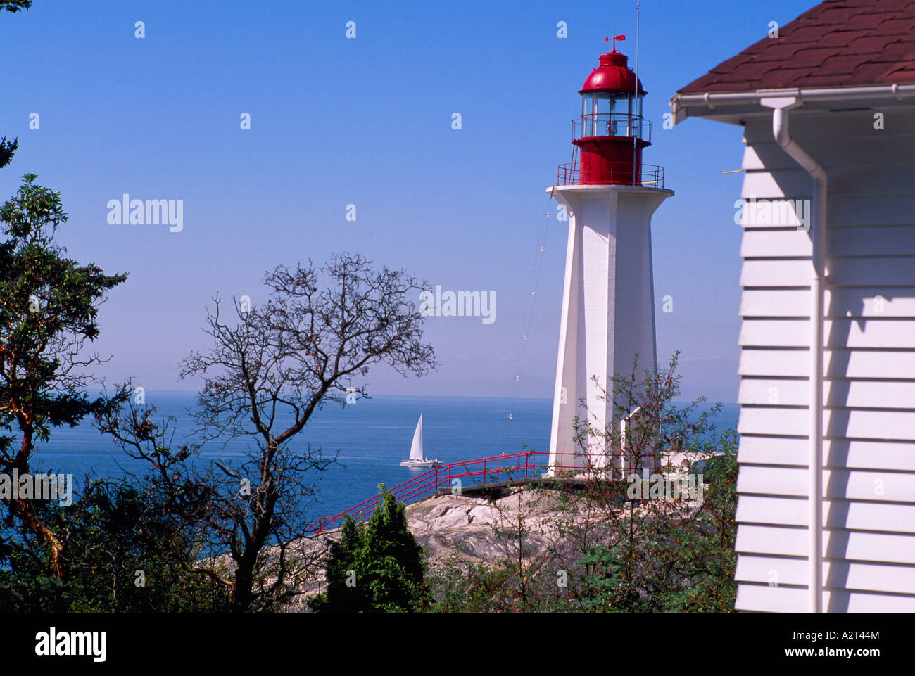 The "Point Atkinson" Lighthouse (built in 1912) in "Lighthouse Park ...