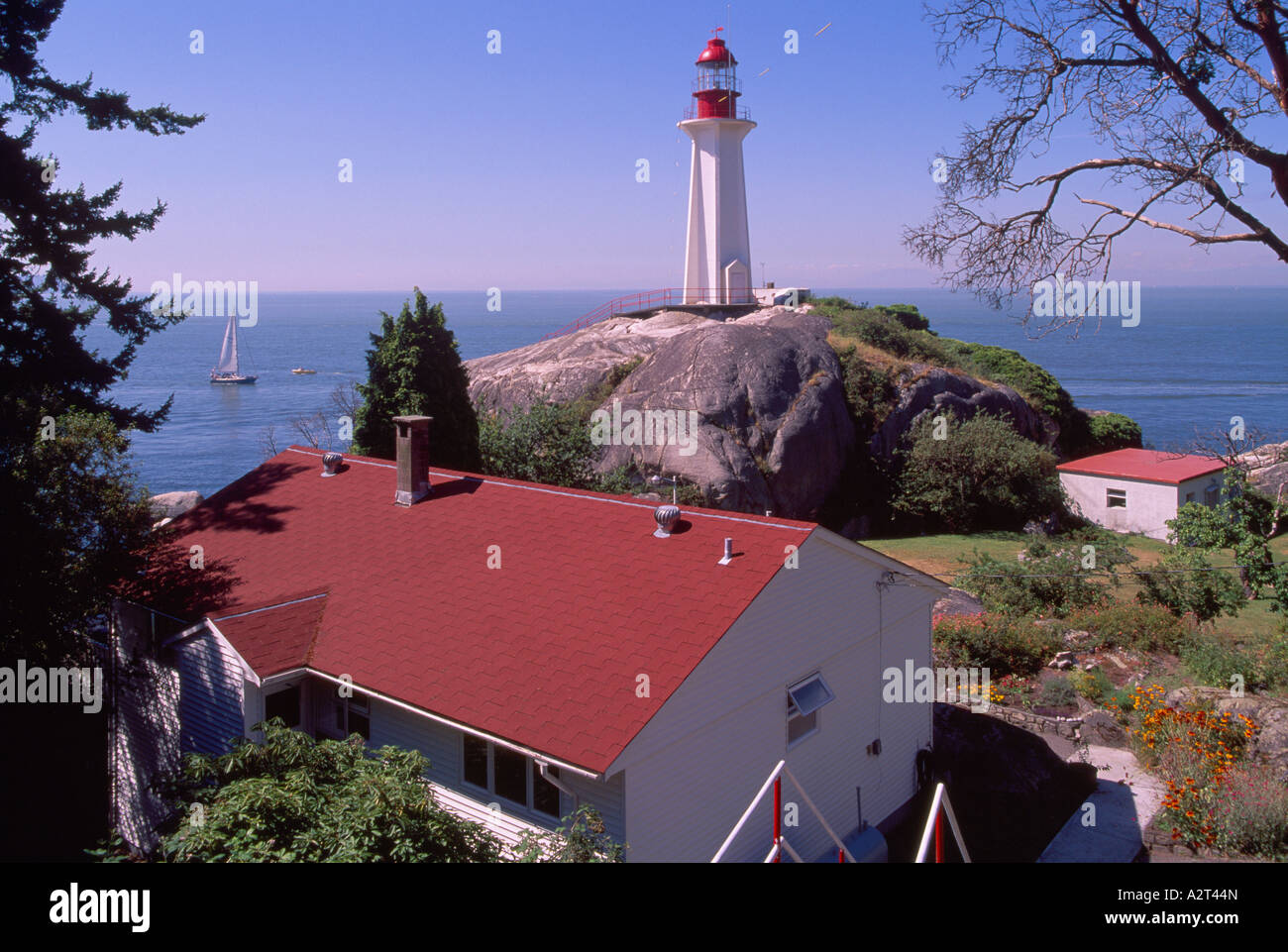 The "Point Atkinson" Lighthouse (built in 1912) in "Lighthouse Park ...