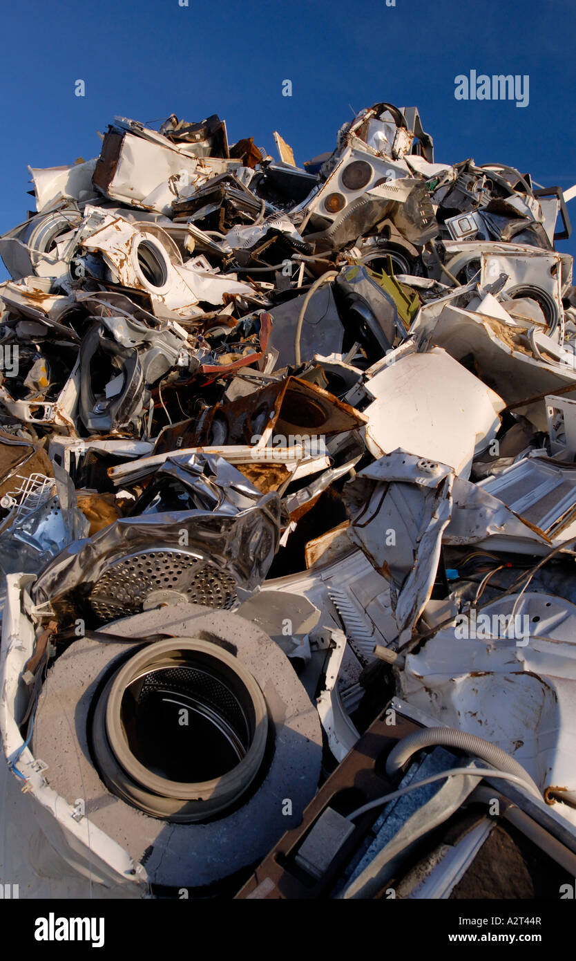 Scrapheap of white goods Stock Photo - Alamy