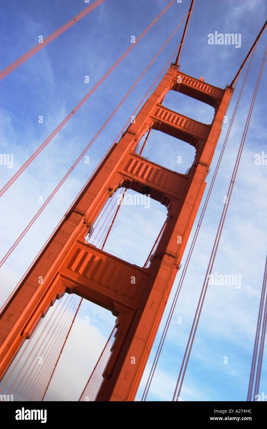 Tower of the Golden Gate Bridge San Francisco California Stock Photo ...