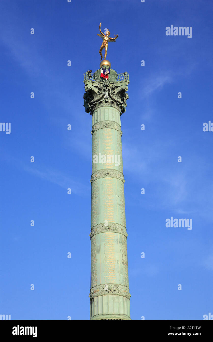 France, Paris, Bastille column Stock Photo - Alamy
