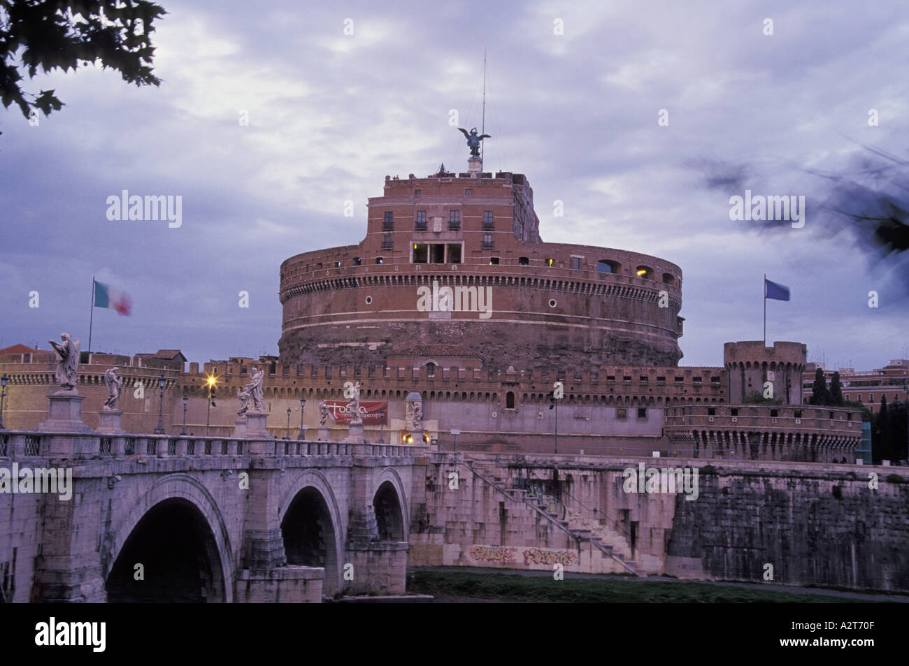 Castel Sant Angelo and Ponte Sant Angelo Stock Photo - Alamy