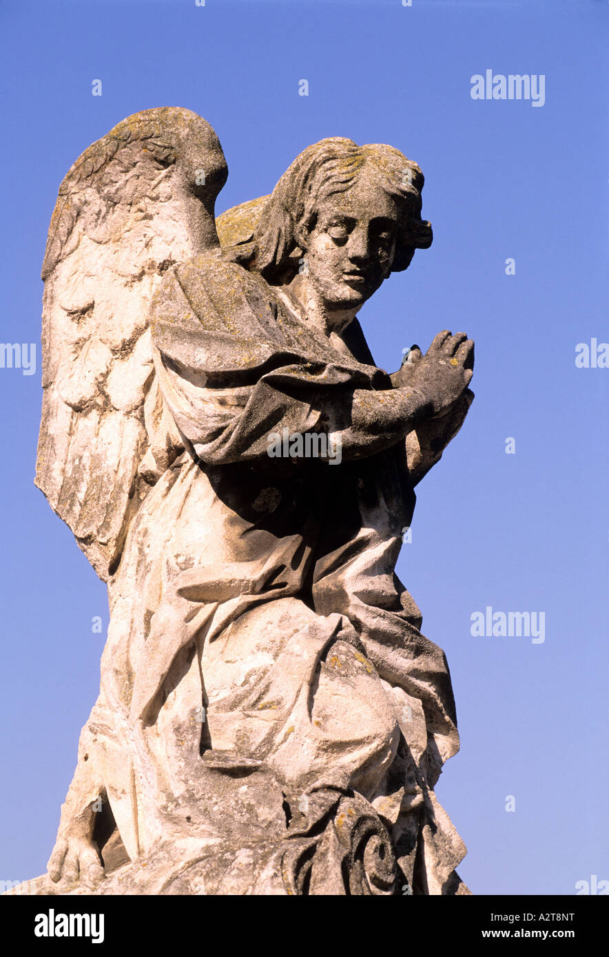 France, Vaucluse, Avignon, Place du Palais des Papes, statue Stock ...