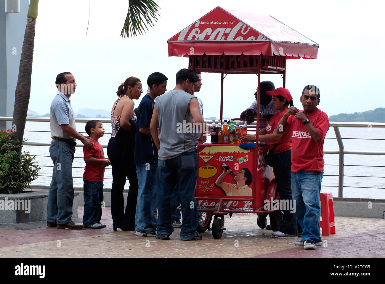 Drinking booth on a walkside in Guayaquil, Ecuador Stock Photo - Alamy