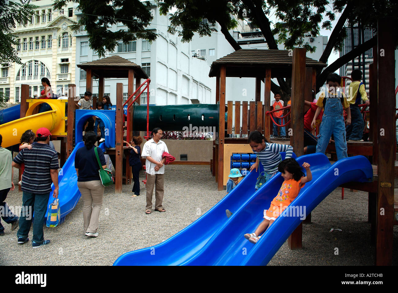 Children playing on a playground in Guayaquil, Ecuador Stock Photo - Alamy