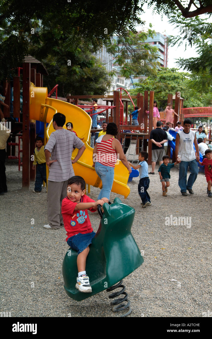 Young boy playing on a playground in Guayaquil, Ecuador Stock Photo - Alamy