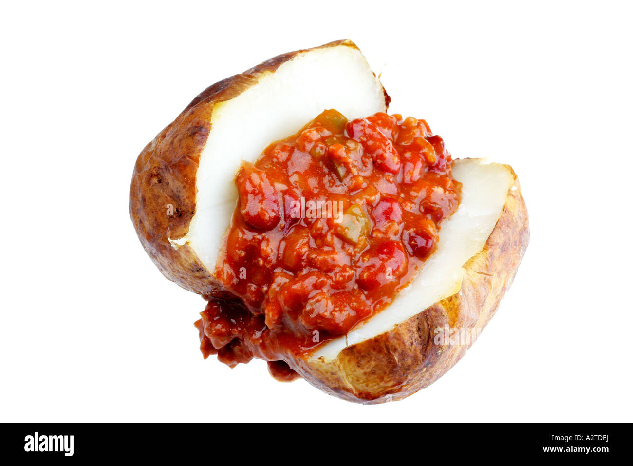 Jacket Potato with Chilli Con Carne Stock Photo - Alamy