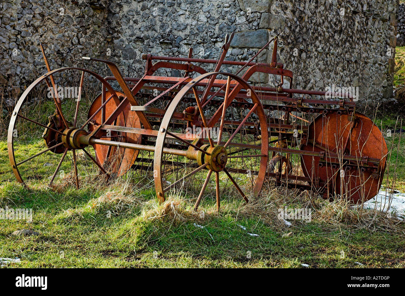 Vintage hay maker, Malham, North yorkshire England UK Stock Photo - Alamy