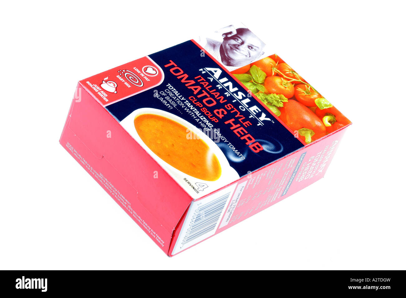 Box of Tomato and Herb Soup Sachets Stock Photo - Alamy