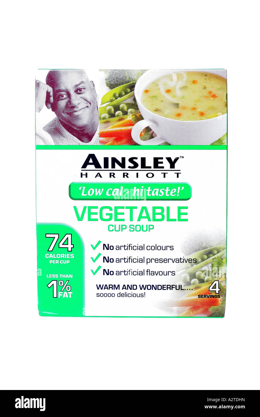 Box of Vegetable Soup Sachets Stock Photo - Alamy