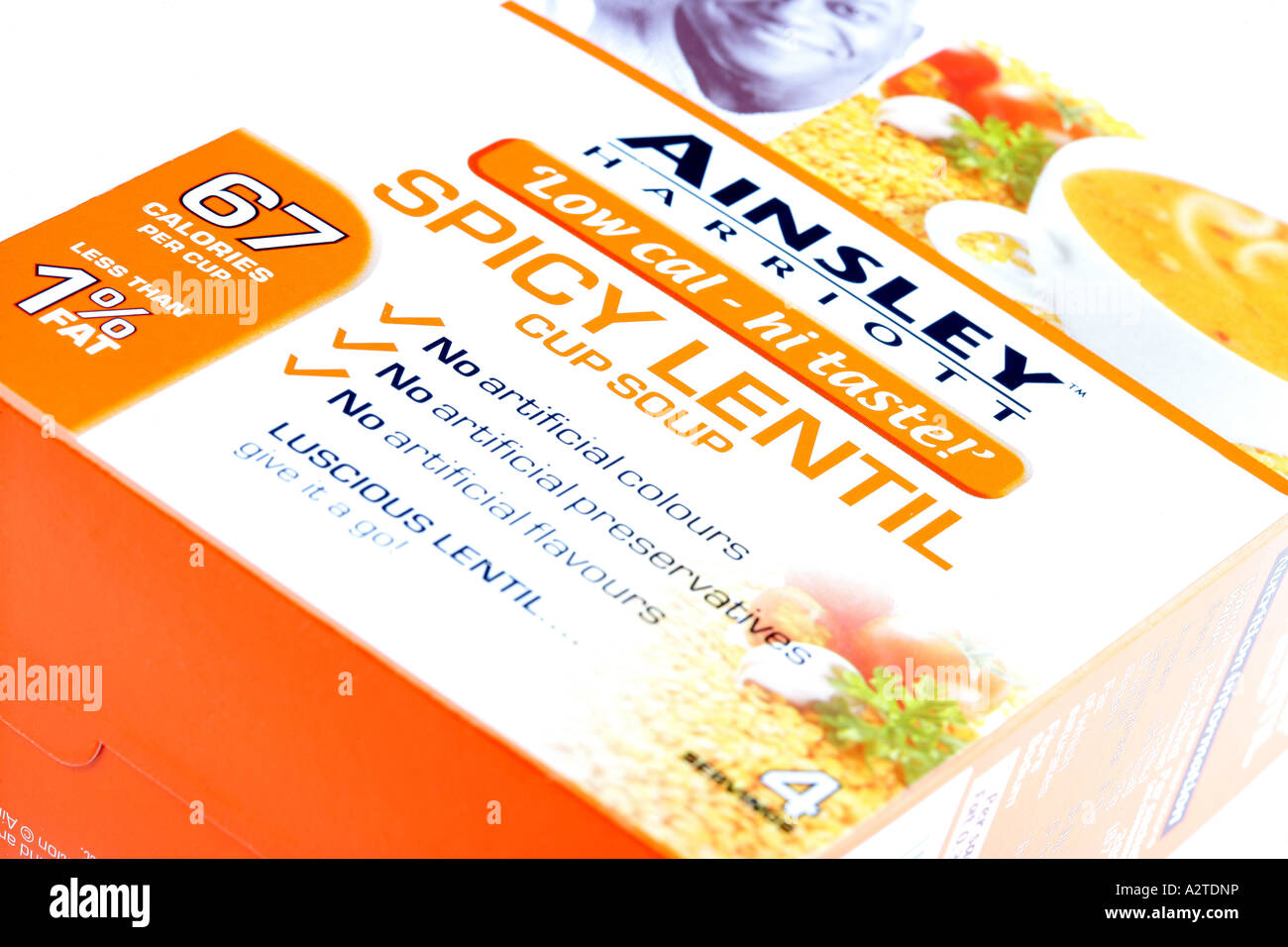 Box of Spicy Lentil Soup Sachets Stock Photo - Alamy