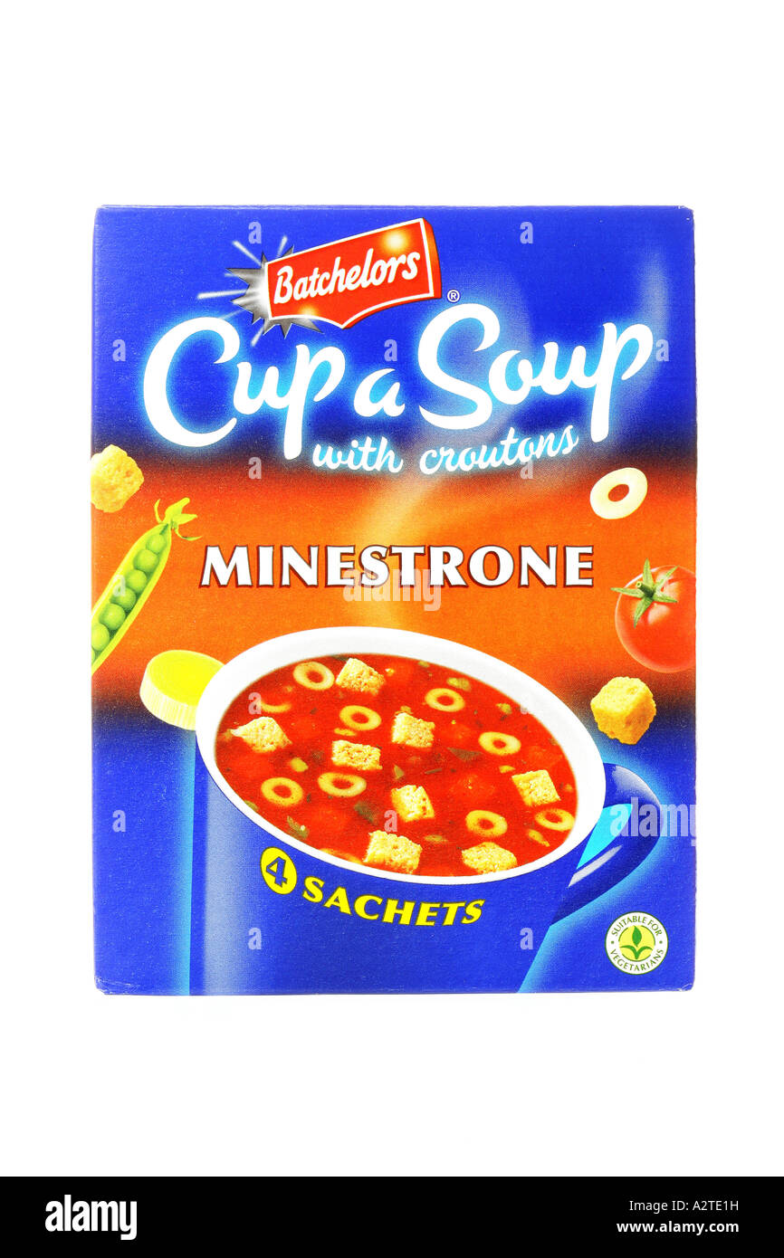 Box of Minestrone Soup Sachets Stock Photo - Alamy