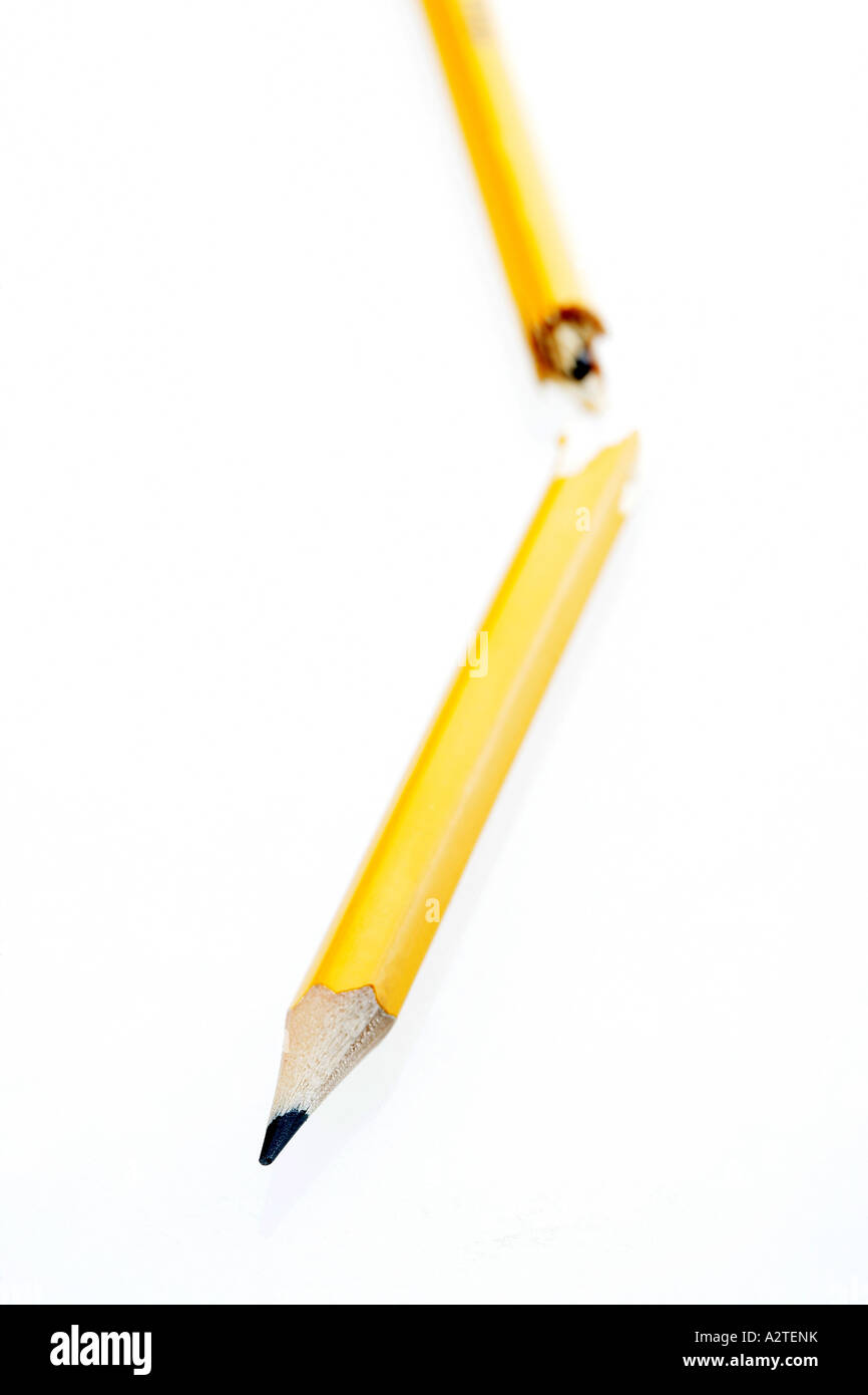Snapped pencils hi-res stock photography and images - Alamy