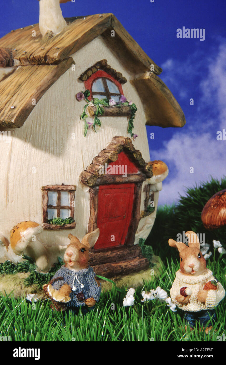 Bunny in front house in hi-res stock photography and images - Alamy