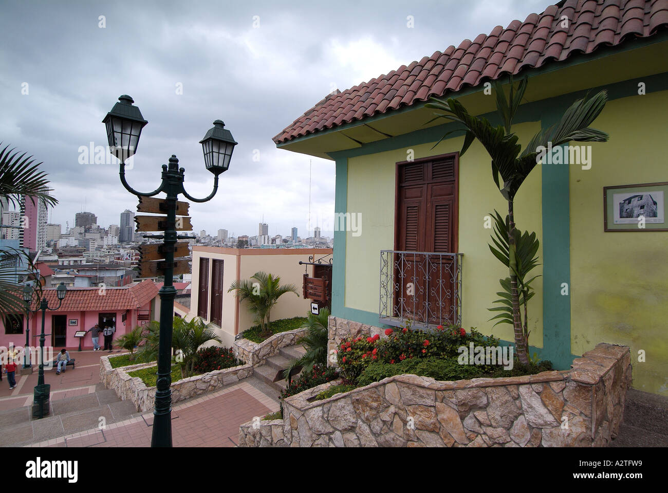 Cerro Santa Ana history area Guayaquil Ecuador Stock Photo - Alamy