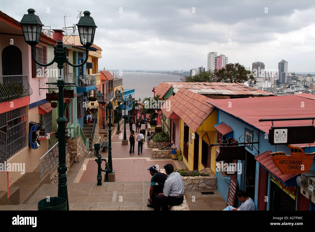 Cerro Santa Ana history area Guayaquil Ecuador Stock Photo - Alamy