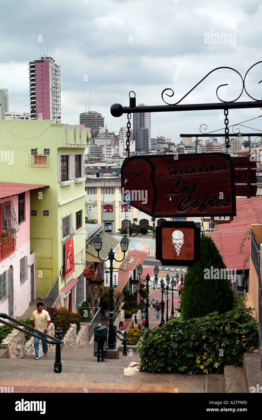 Cerro Santa Ana history area Guayaquil Ecuador Stock Photo - Alamy