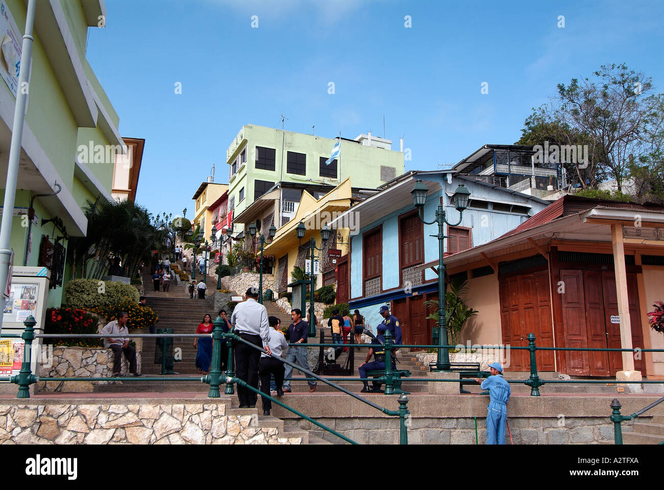 Cerro Santa Ana history area Guayaquil Ecuador Stock Photo - Alamy