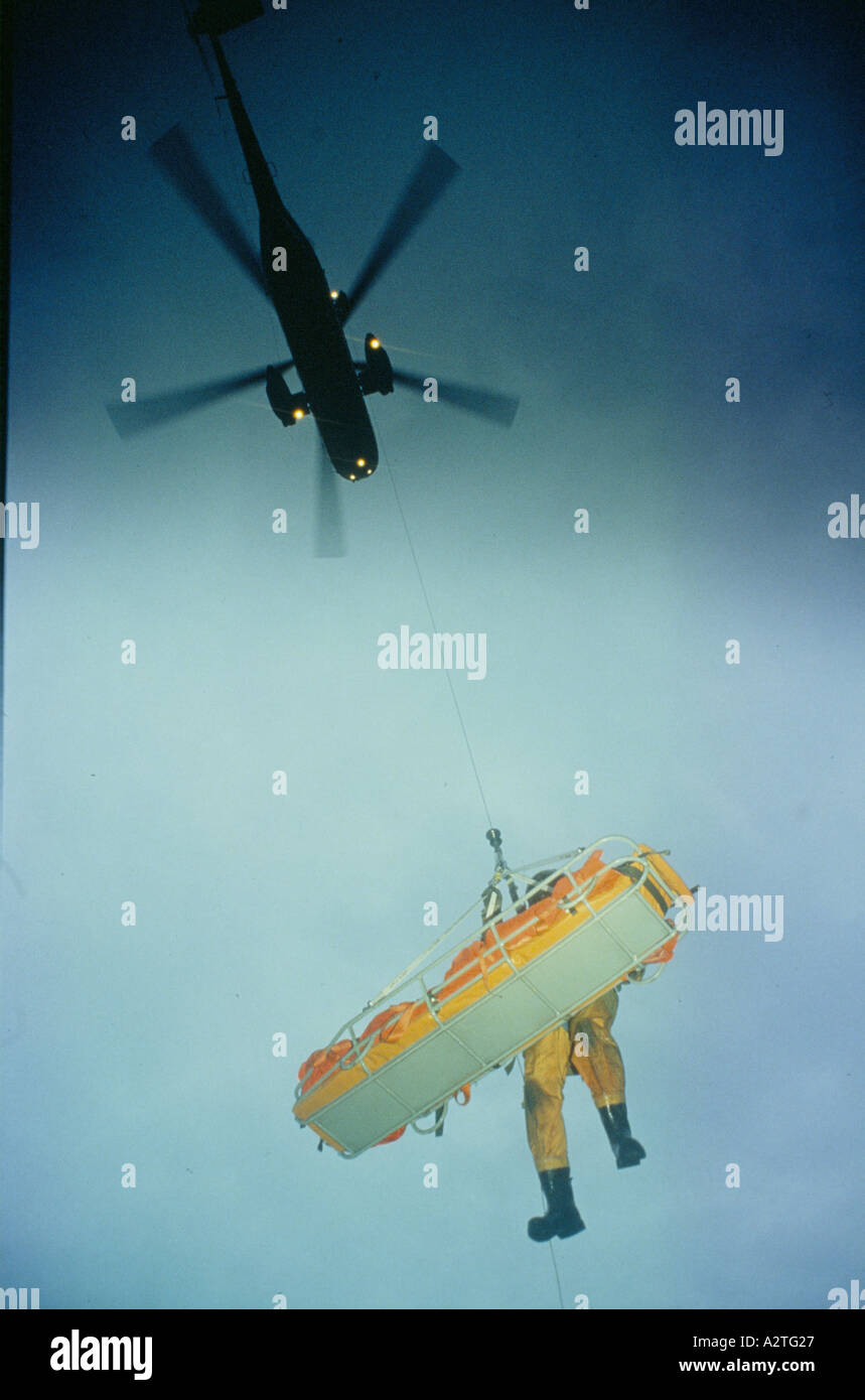 air sea rescue air sea rescue 1987 stretchered victim being winched on ...