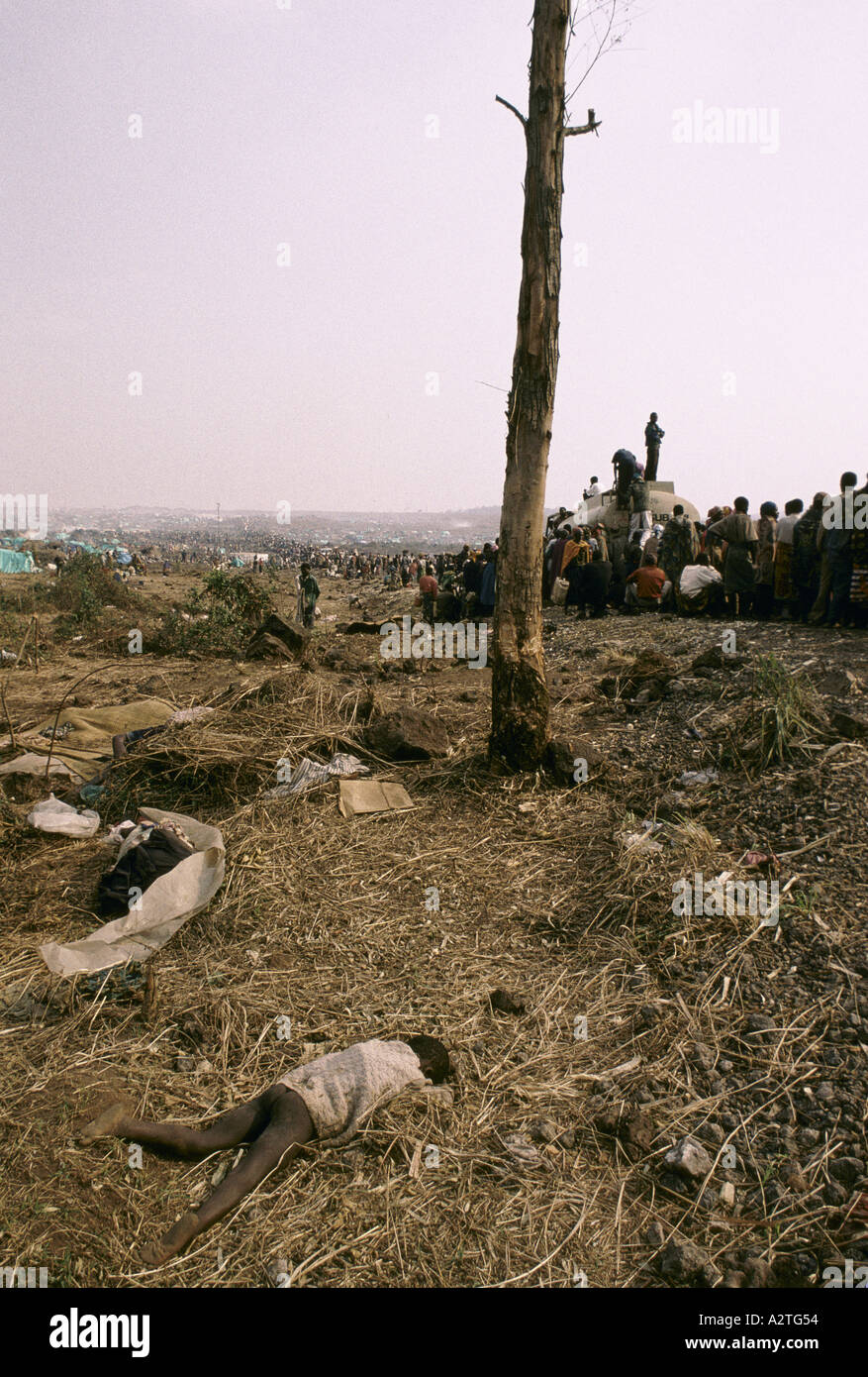 rwandan refugees july 1994 body collection at roadside kibumba refugee ...