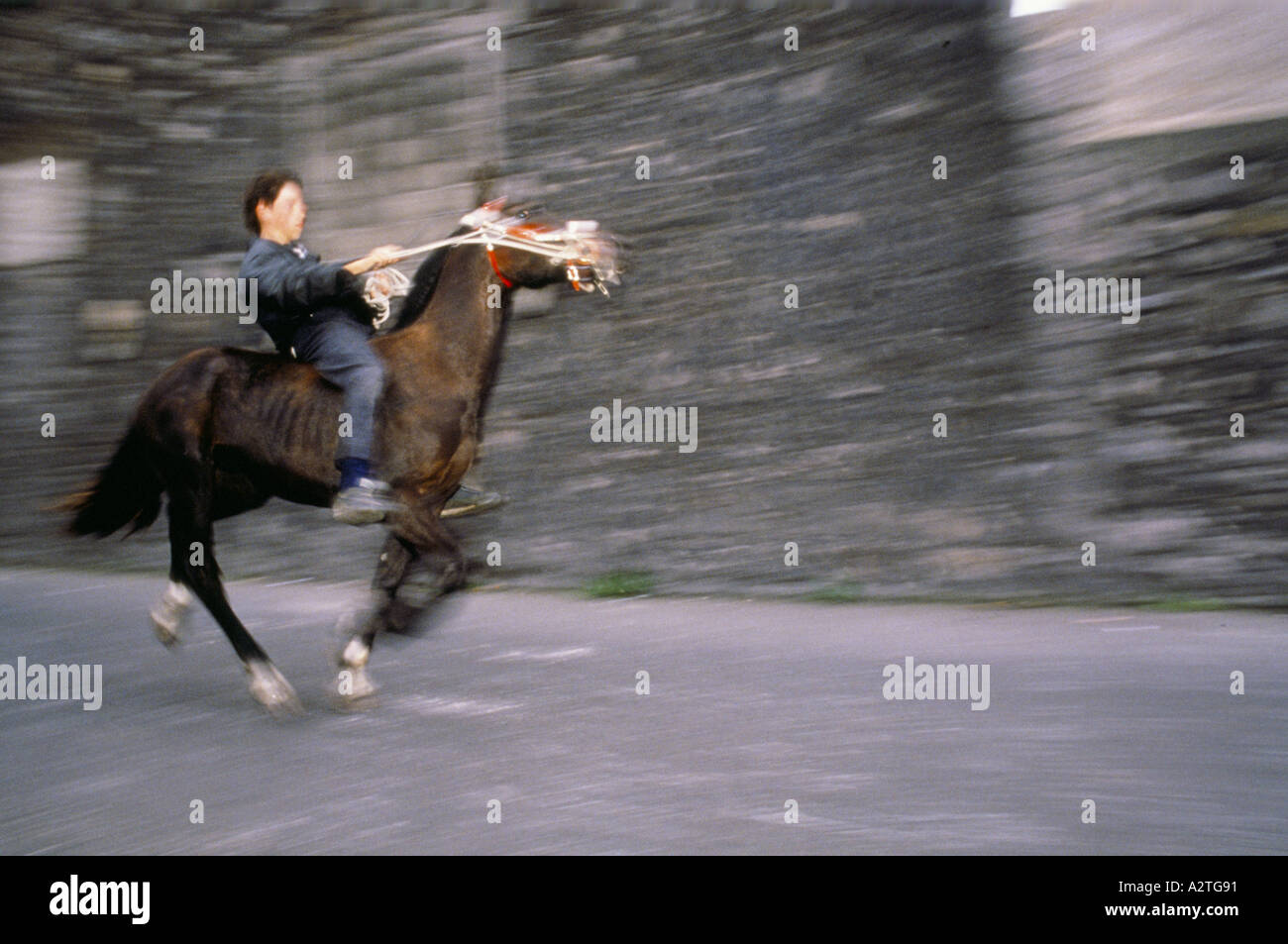 Pony boy riding hi-res stock photography and images - Alamy