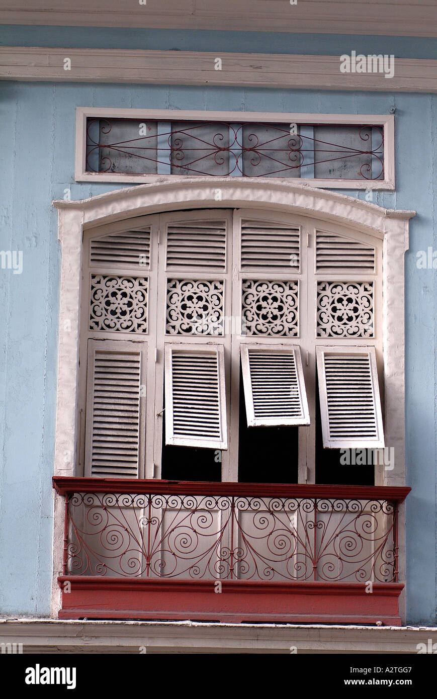 Window shutter of an old house in Guayaquil, Ecuador Stock Photo - Alamy