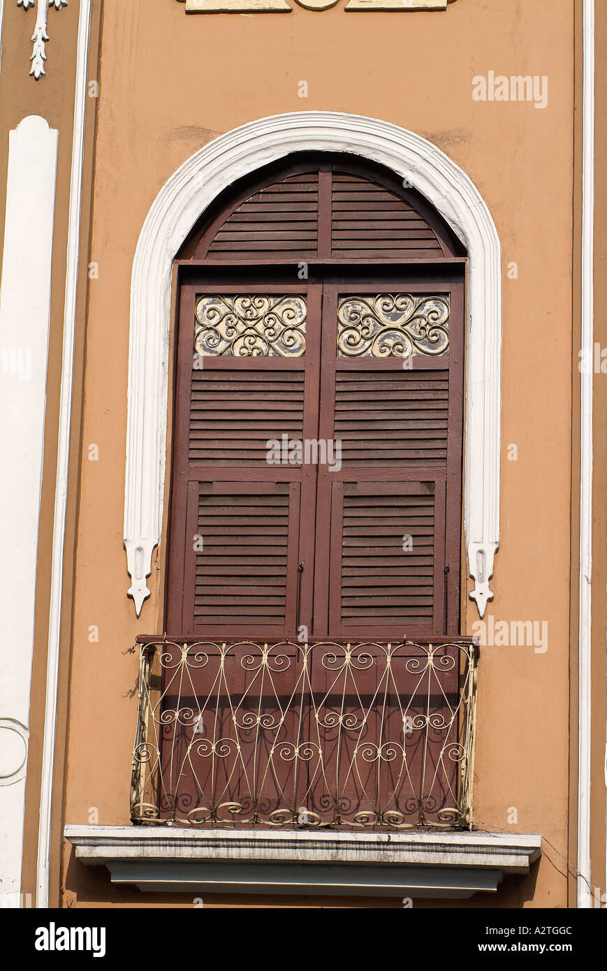 Window shutter of an old house in Guayaquil, Ecuador Stock Photo - Alamy