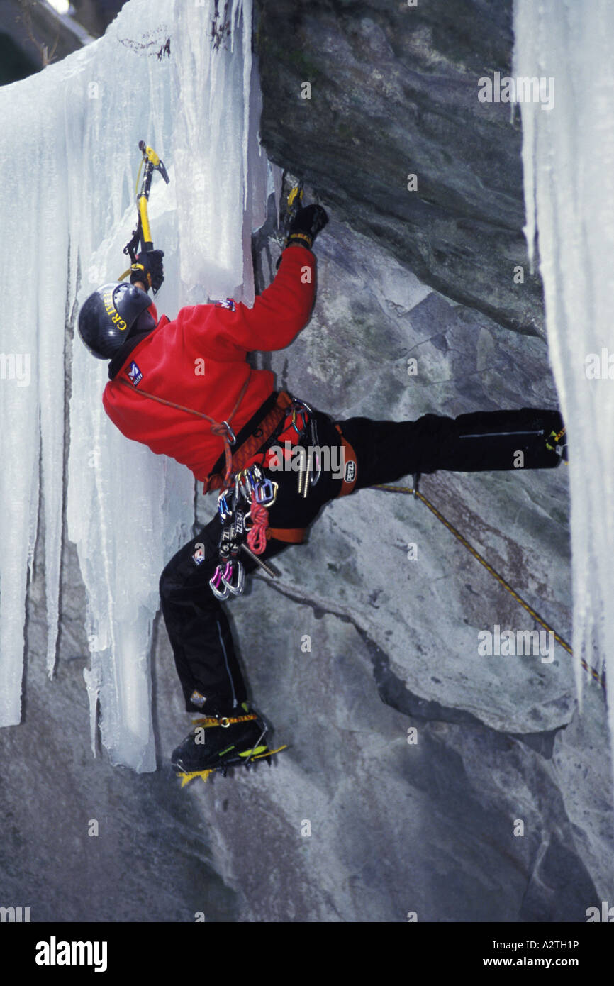 ice climbing, Austria, Alps Stock Photo - Alamy