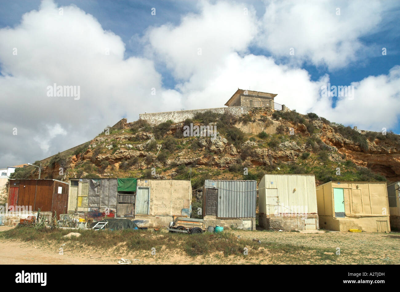 Fishermans huts, Ferragudao Stock Photo - Alamy