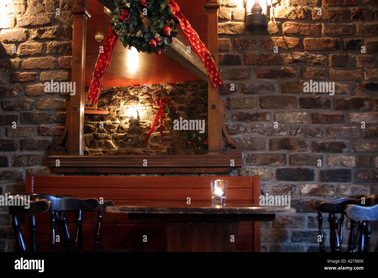 Irish Pub festive interior Stock Photo - Alamy
