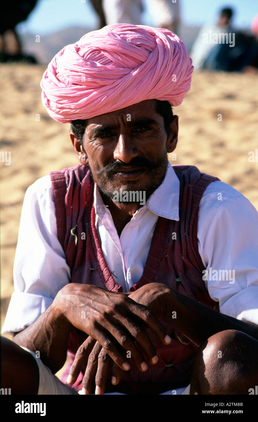 Rajput tribesman Pushkar Rajasthan India Stock Photo - Alamy