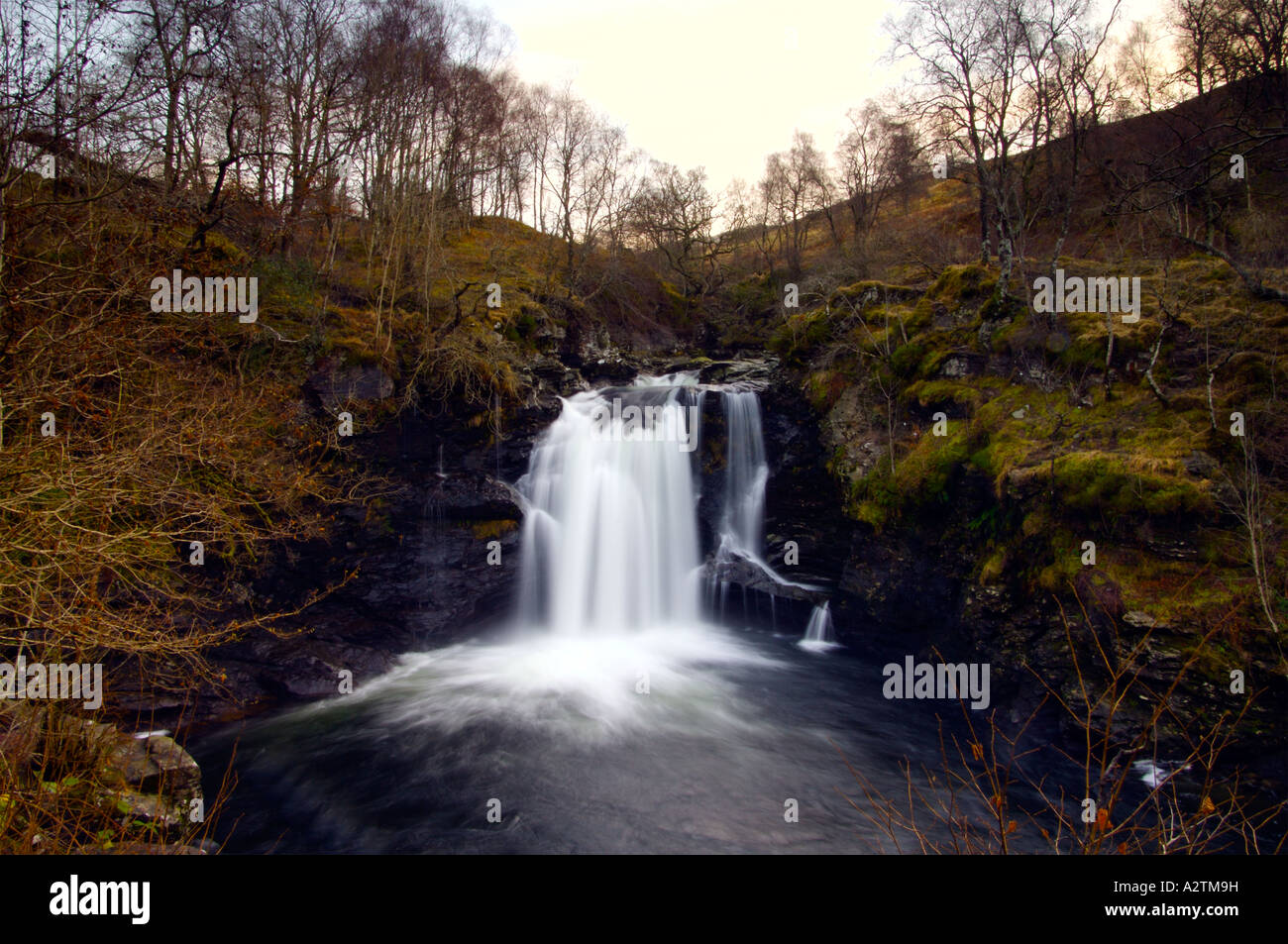 Waterfall in Loch Lomond National Park Scotland Stock Photo - Alamy