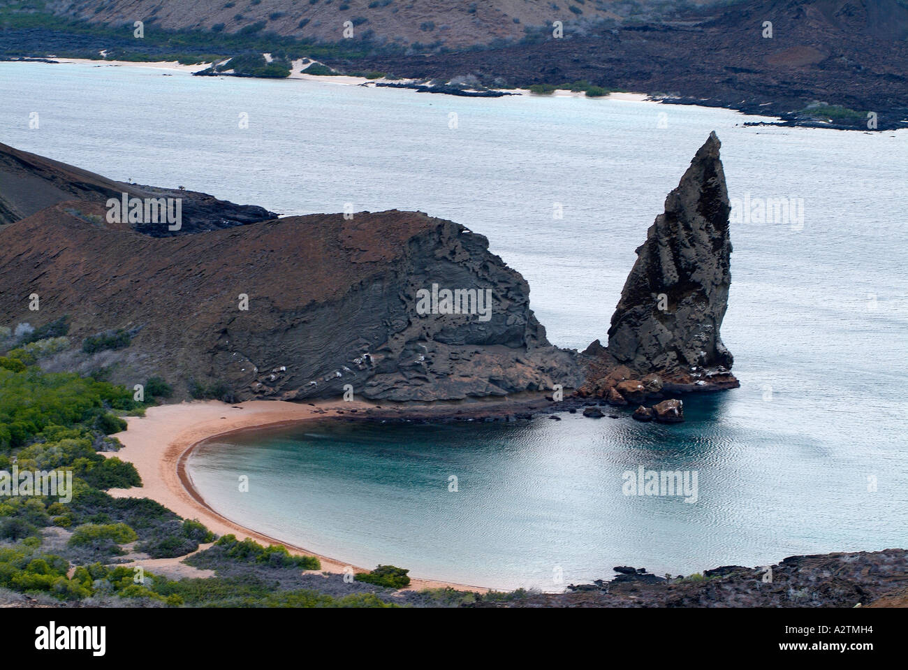 Pinnacle Rock in Bartolome Island in the Galapagos Archipelago Stock ...