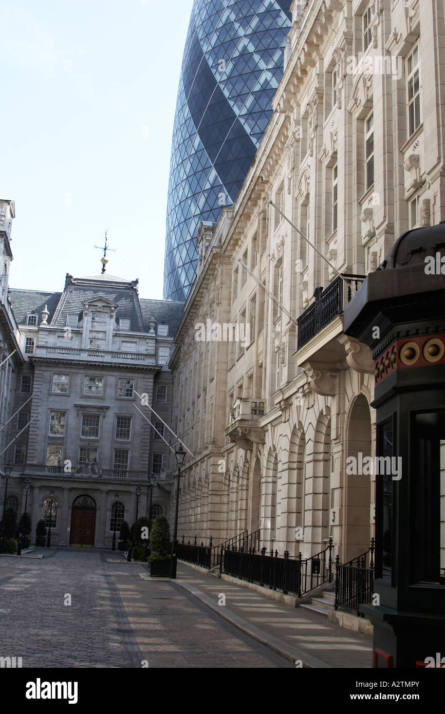 Classical St Helen s Place with the Gherkin tall skyscraper commercial ...