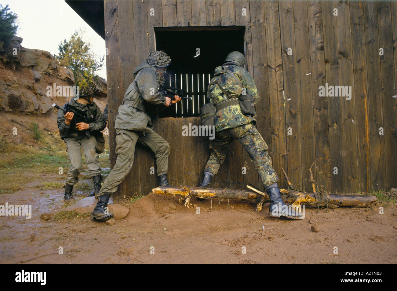 french german eurobrigade members training france 1992 Stock Photo - Alamy