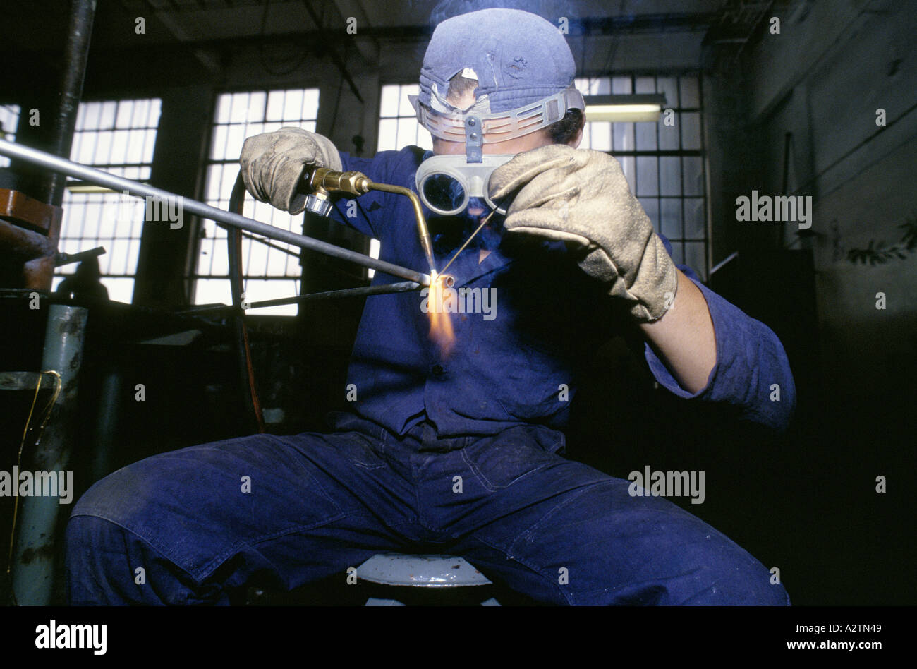 car welder skoda factory 1992 Stock Photo - Alamy