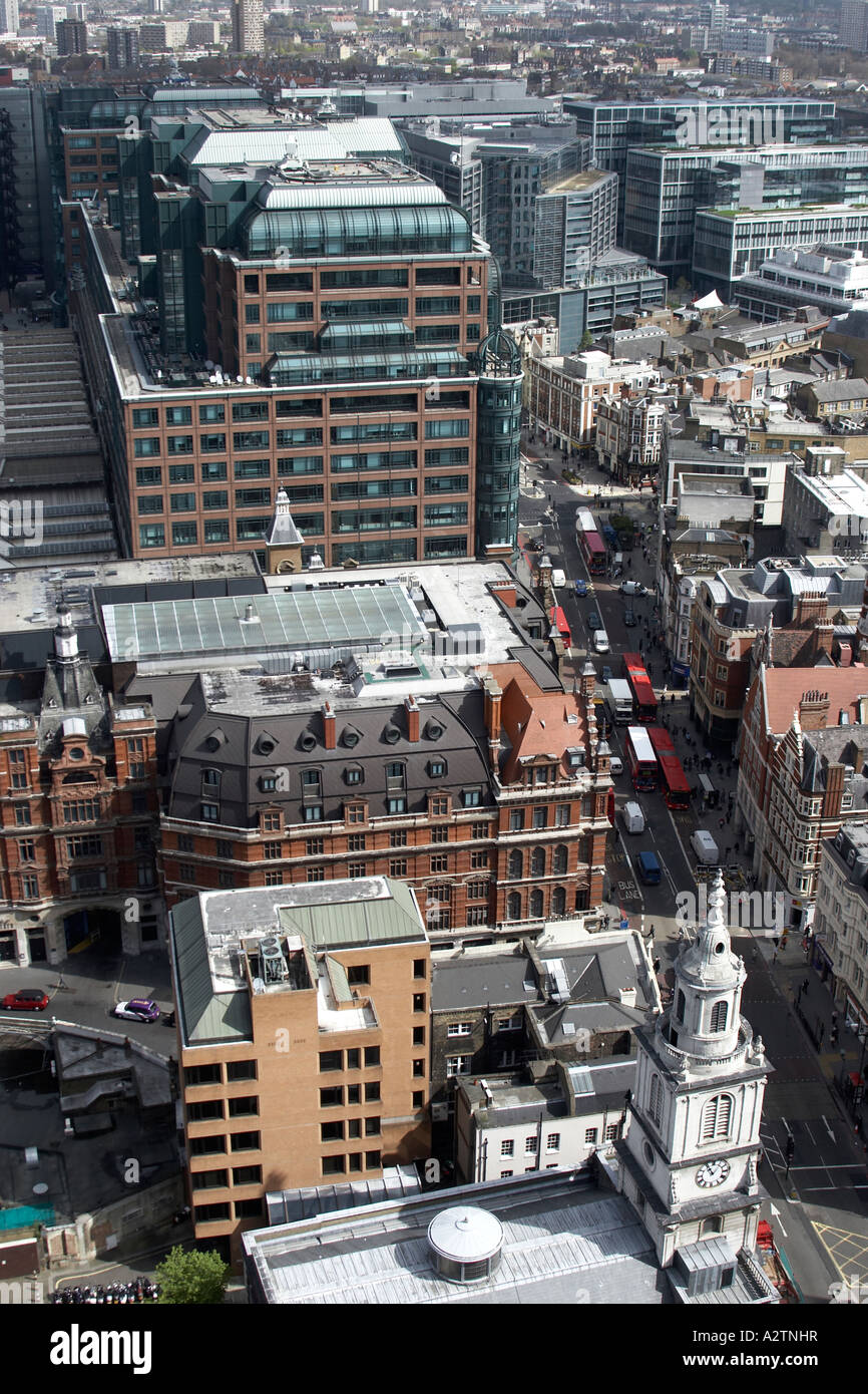 High level semi aerial view north east from 99 Bishopsgate of Broadgate ...