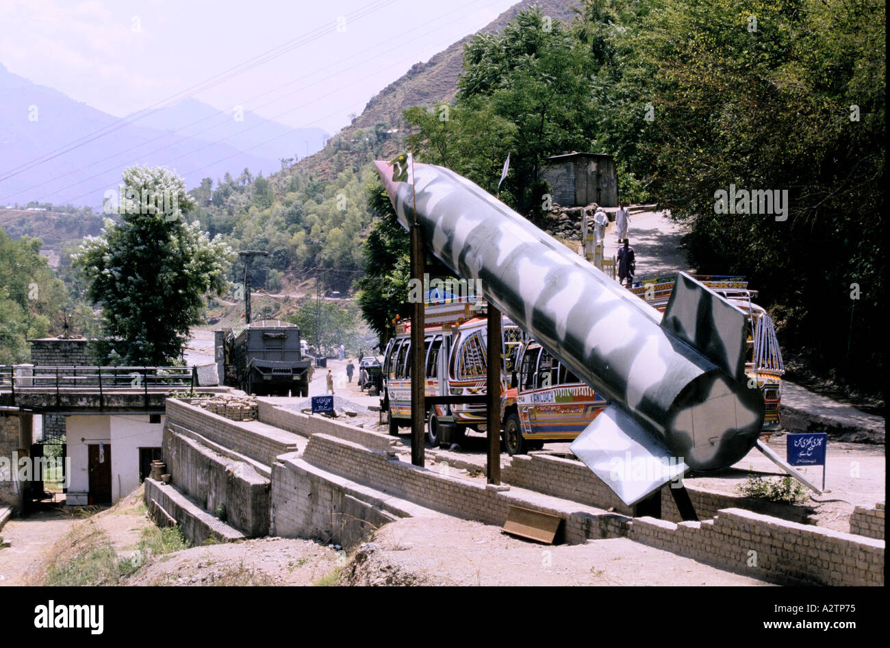 kashmir under conflict 1999 fake missiles in muzaffarabad 1999 Stock ...
