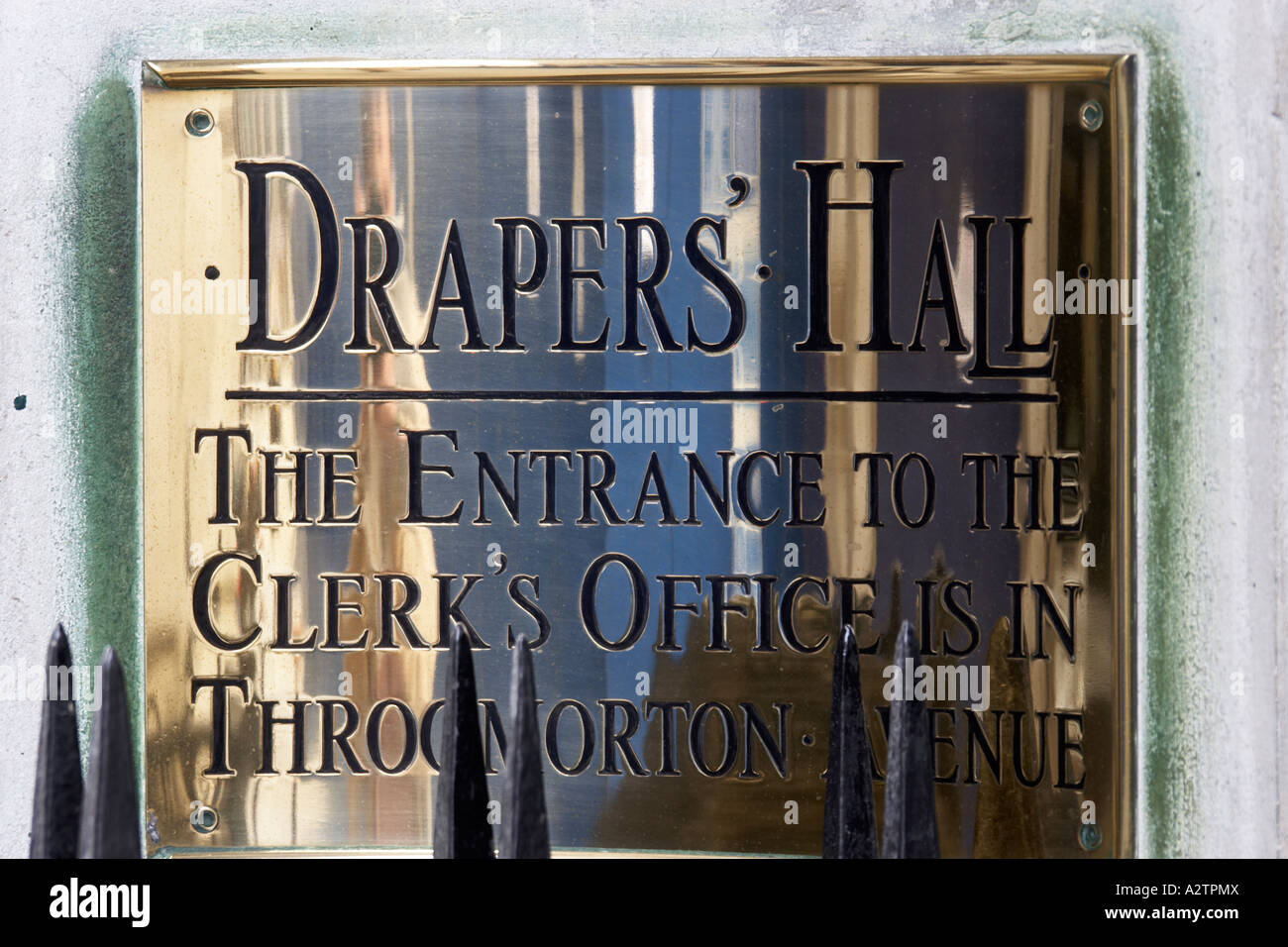 Drapers Hall brass plaque sign of Drapers City Livery Company City of ...