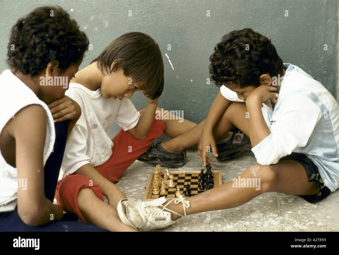 children playing chess ,Havana Cuba Stock Photo - Alamy