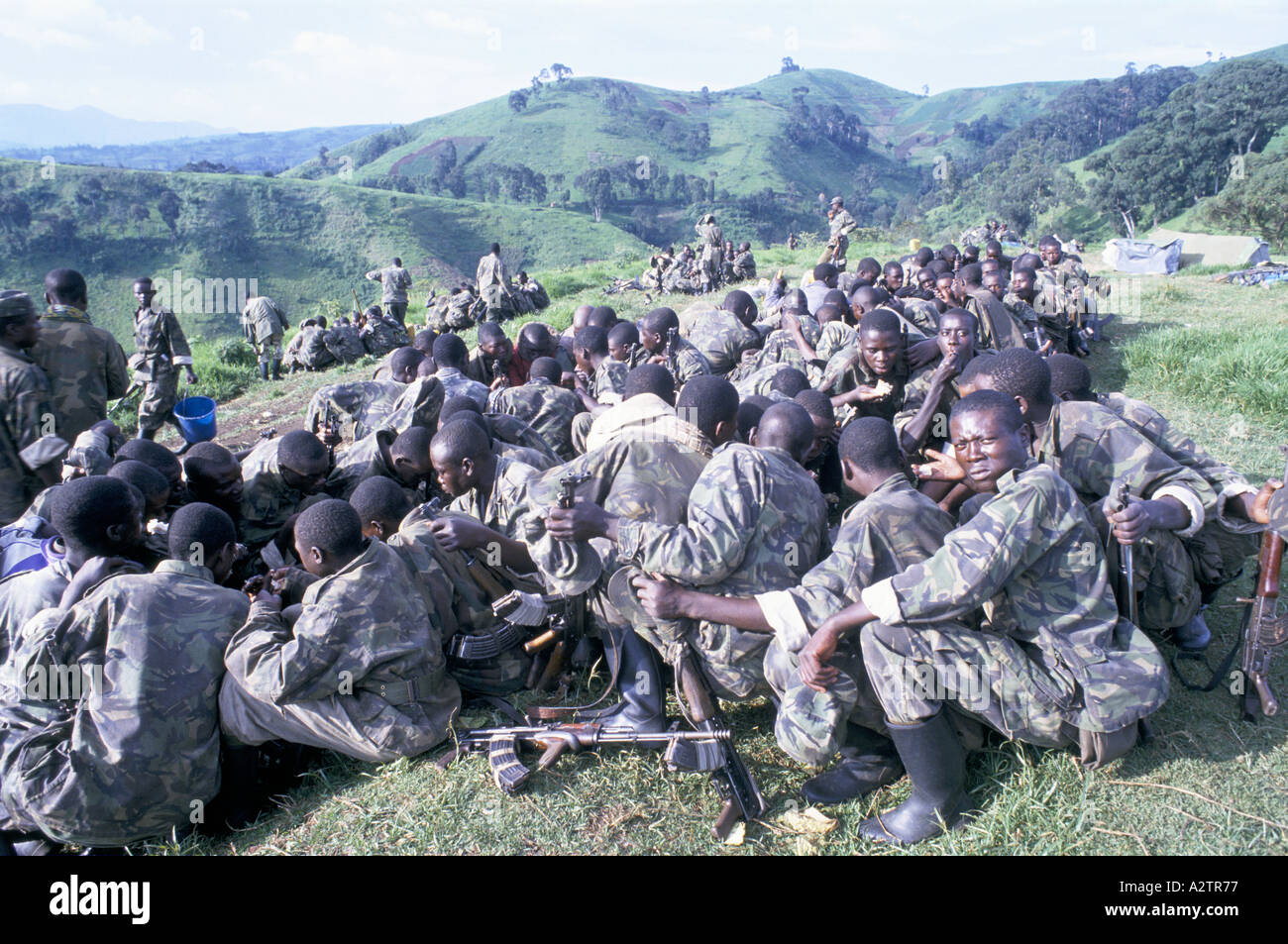 Congo Frontline troops , Masisi 1999 Stock Photo - Alamy