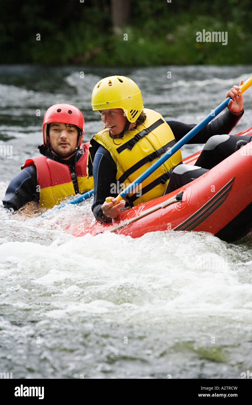 Two people white water rafting hi-res stock photography and images - Alamy